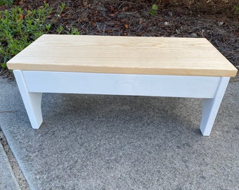 Long Wooden Stool - Etsy