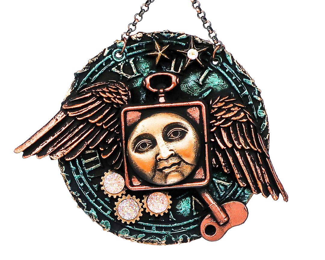 Man in the Moon Eco Friendly Mixed Media Wall Art, Space Theme ...