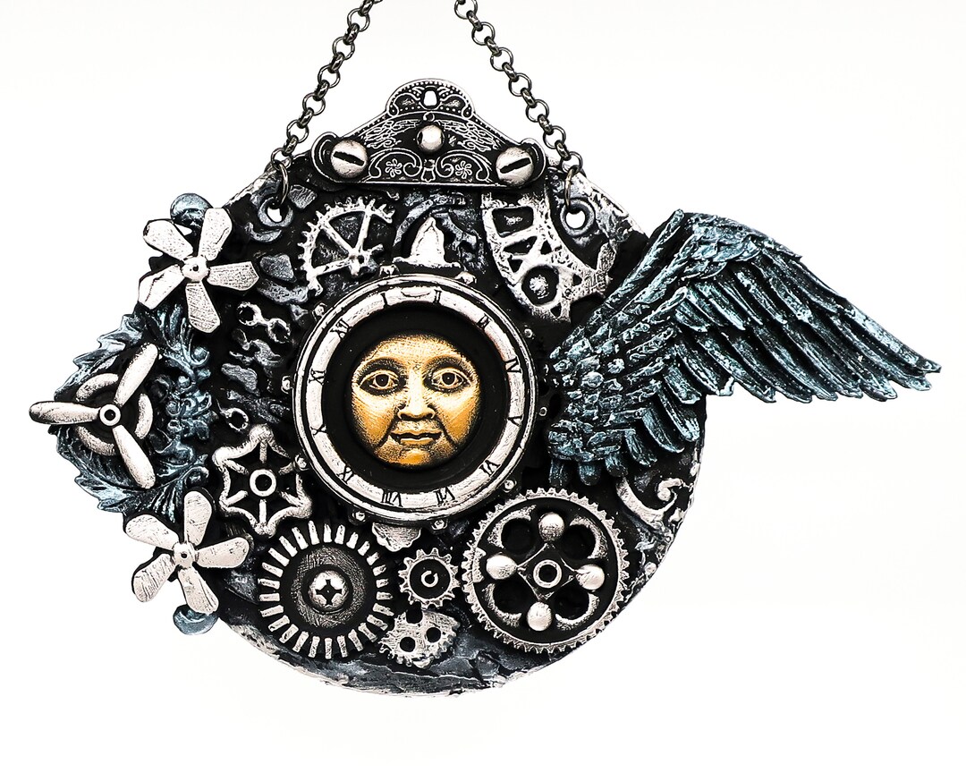 Steampunk Submarine Gears and Cogs Compact Disc Art, Fantasy Boat Wall ...