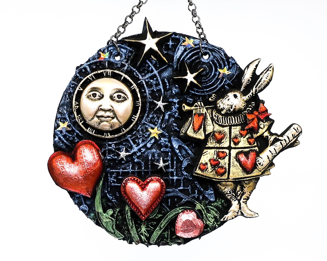 Alice in Wonderland White Rabbit Wall Art, Fairy Tale Bunny Art ...