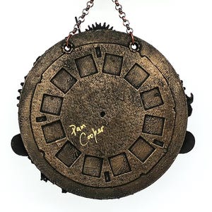 Rusty Gears Steampunk Art Wall Hanging, Repurposed Compact Disc Game ...