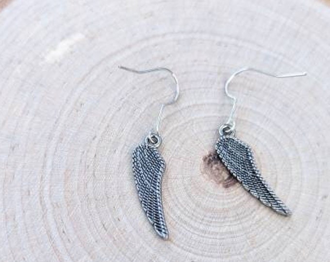 Angel Wing Earrings - TALARIA - White Lace or Black Lace Wing Shaped ...