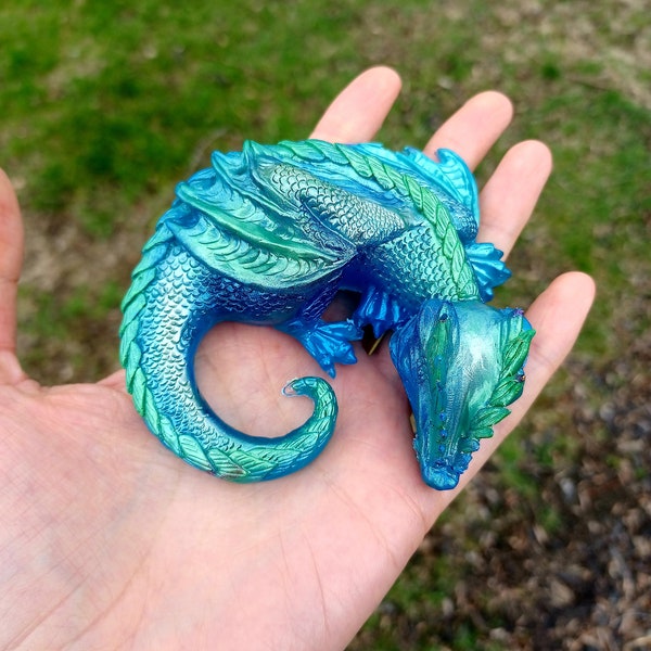 Teal Dragon Toy - Etsy