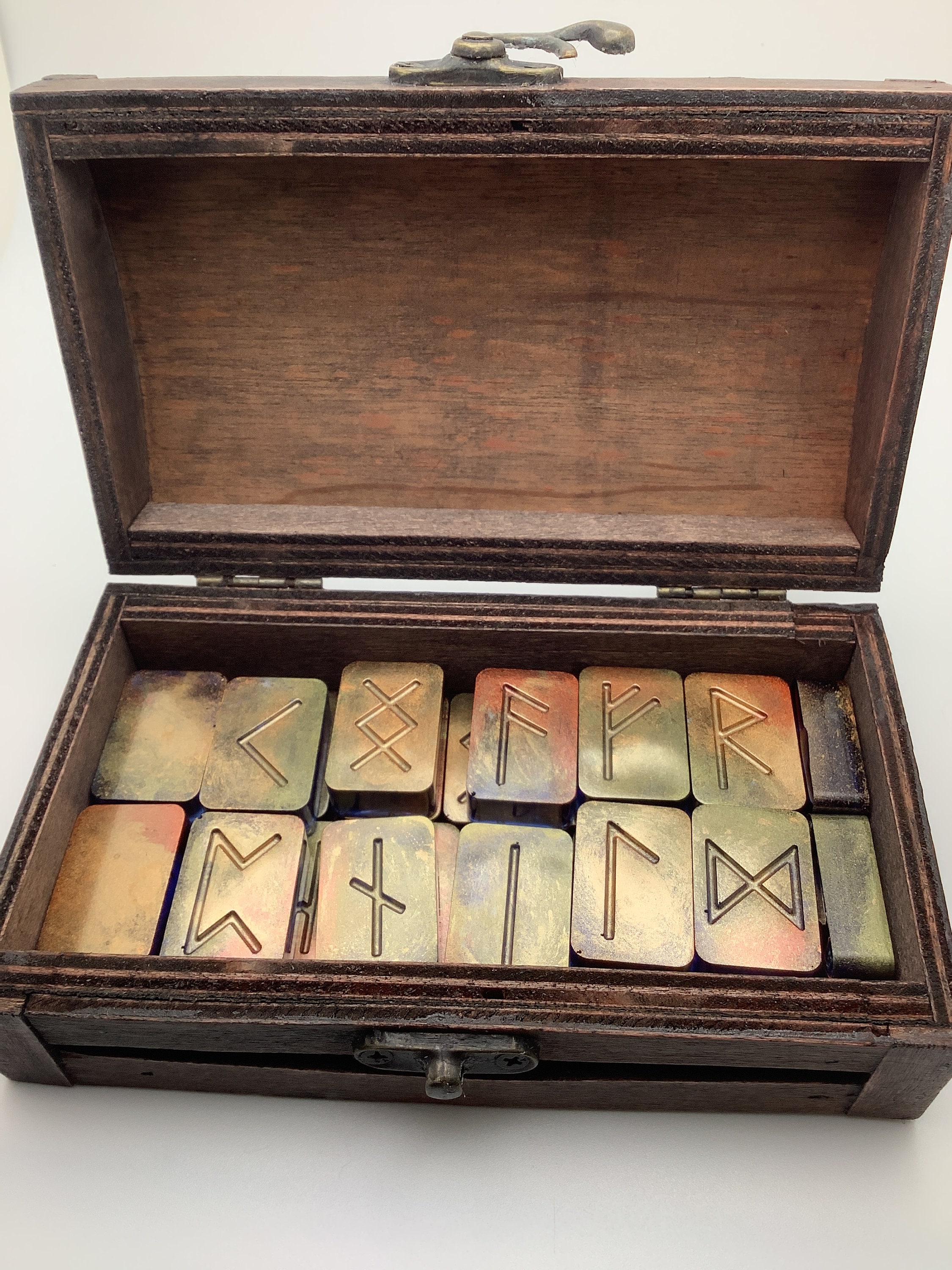 Elven Forest Elder Futhark Runes in Gift Box/ Runes /elder Futhark ...