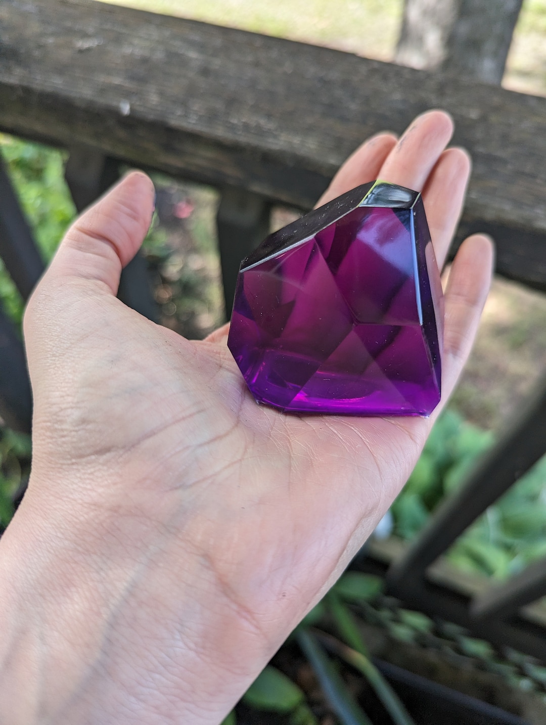 Mini Purple Paperweight / Purple Crystal Paperweight / Crystal Shaped ...