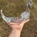 Clear Swan Holder Swan Decor Gifts for Swan Lovers Birds Plastic Bird ...