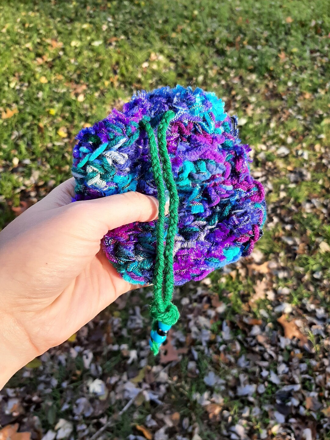 Crocheted Dice Pouch: Crazy Colors, TTRPG Gaming Accessory - Etsy