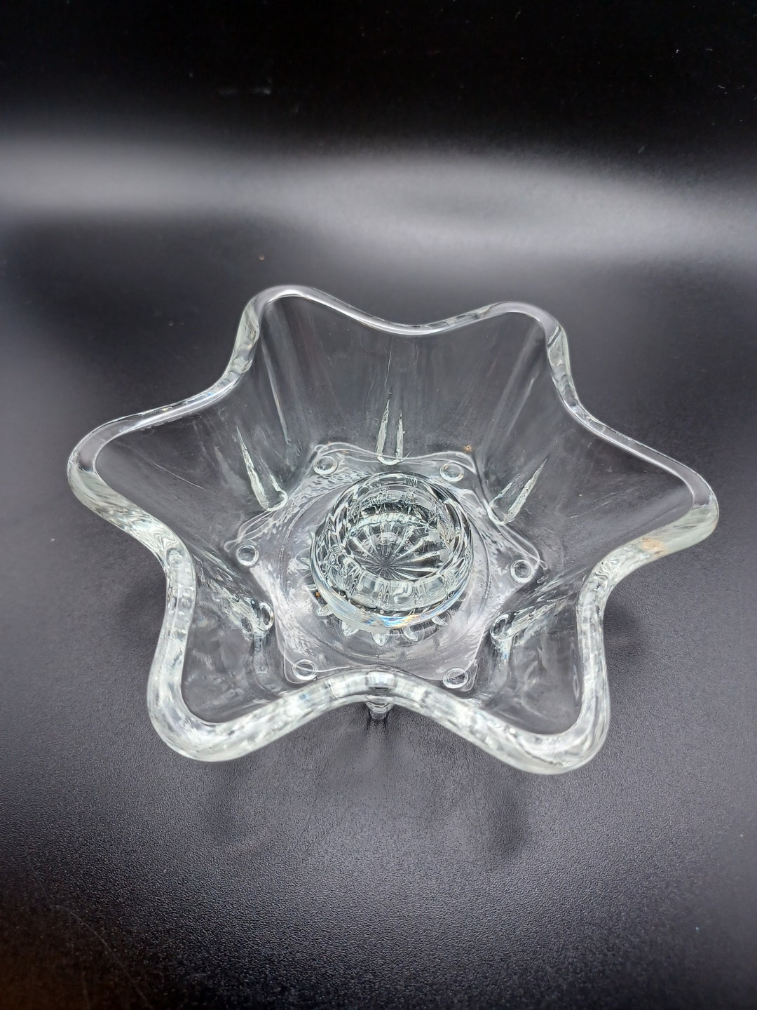 Glass Star Candle Holder / Christmas Candle Holder / Star Taper Candle ...