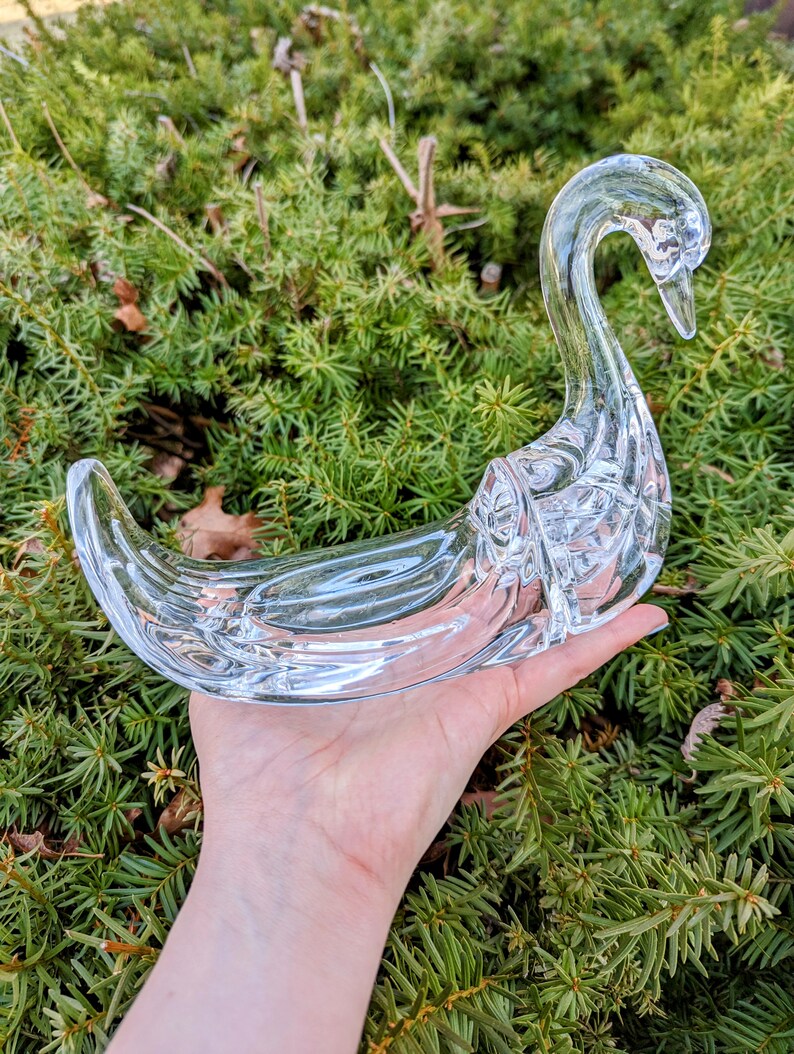 Clear Swan Holder Swan Decor Gifts for Swan Lovers Birds Plastic Bird ...