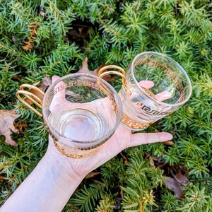 Greek Key Coffee Cups Coffee Cups by Libbey Glass Gold Cappuccino Mugs ...