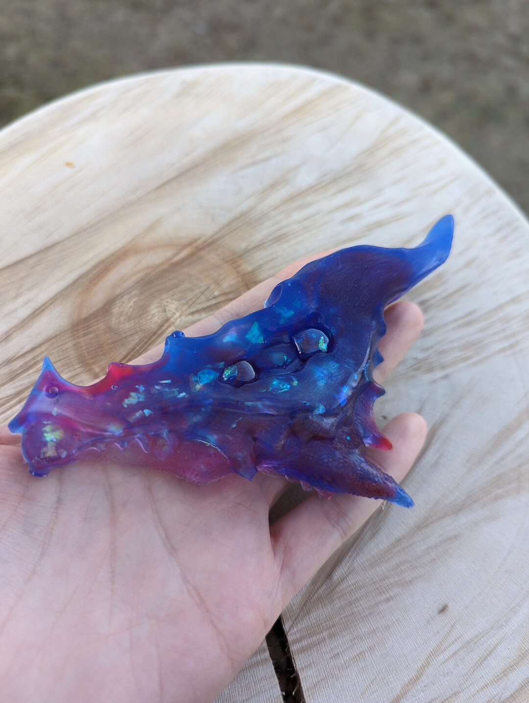 Iridescent Purple and Pink Dragon Head - Etsy