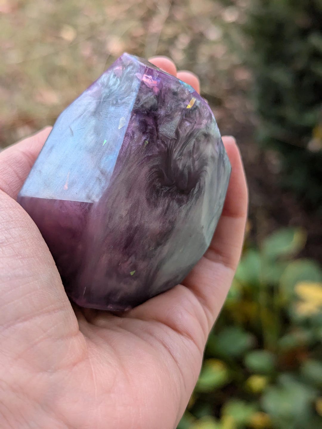 Teal Mystic Staff Topper One of a Kind Pale Teal Gem Opalescent Faux ...