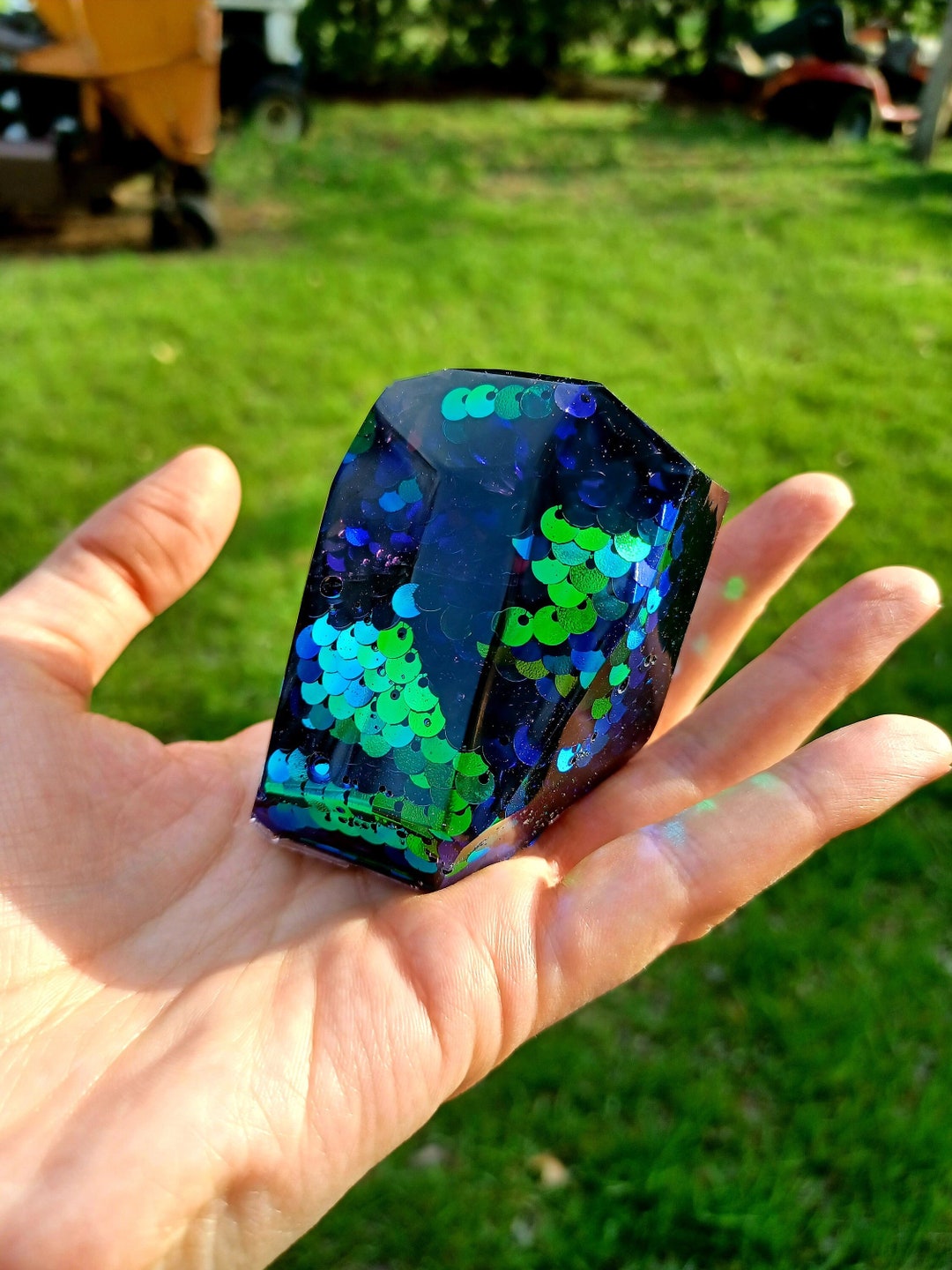 Dragon Scale Crystal Resin Staff Topper Druid Dragon Gem - Etsy