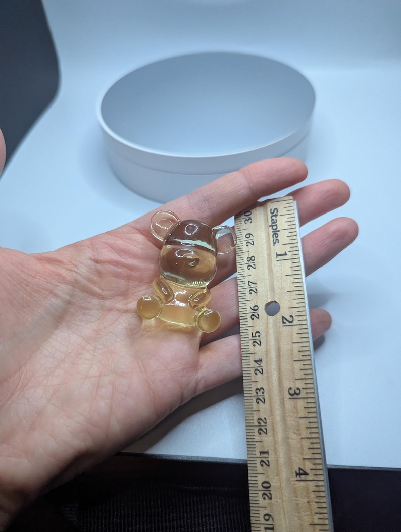 Tiny Yellow Resin Crystal Teddy Bear - Etsy UK