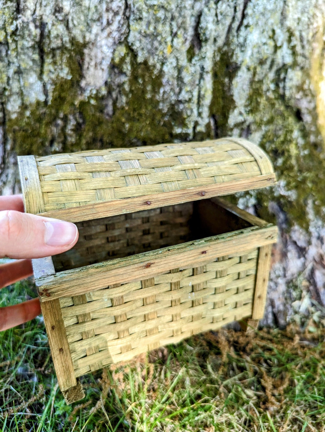 Vintage Woven Box Mini Treasure Box Storage Box Woven - Etsy