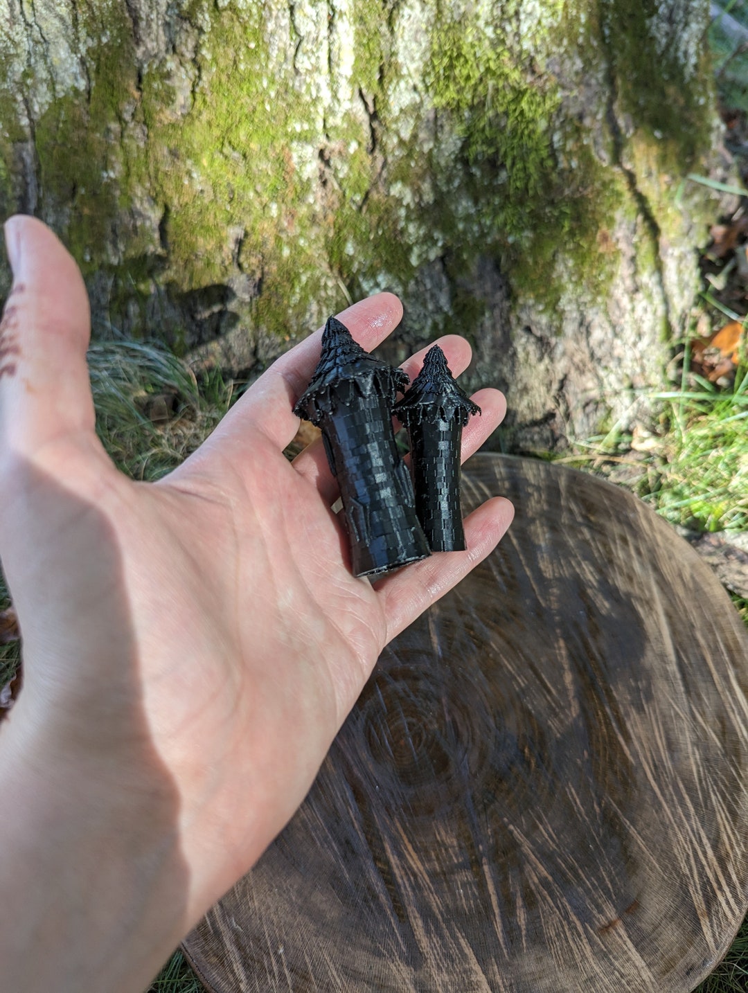 Set of 2 Castle Miniatures TTRPG Minis Miniature Castles for Game Play ...