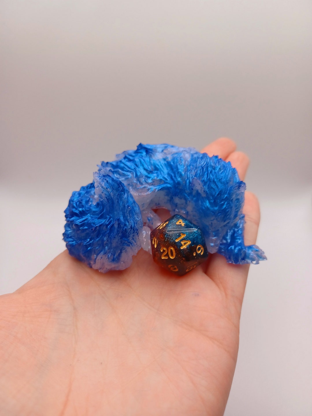 Blue and White Wolf Dice Guardian / Wolf / Wolf Lover / Blue Wolf ...
