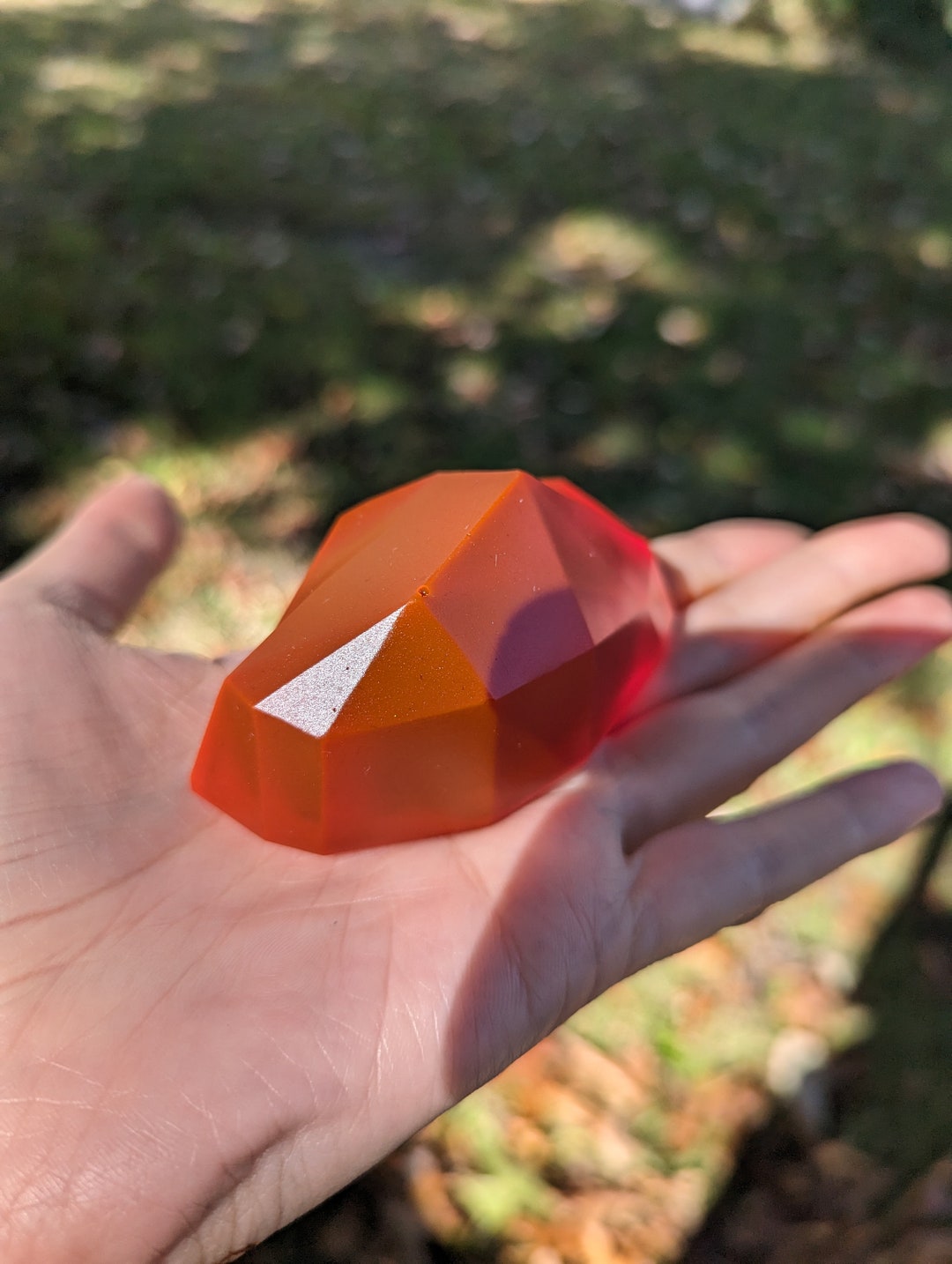 Wide Red Crystal Resin Crystal Cosplay Gem TTRPG Prop GM Gifts Gifts ...