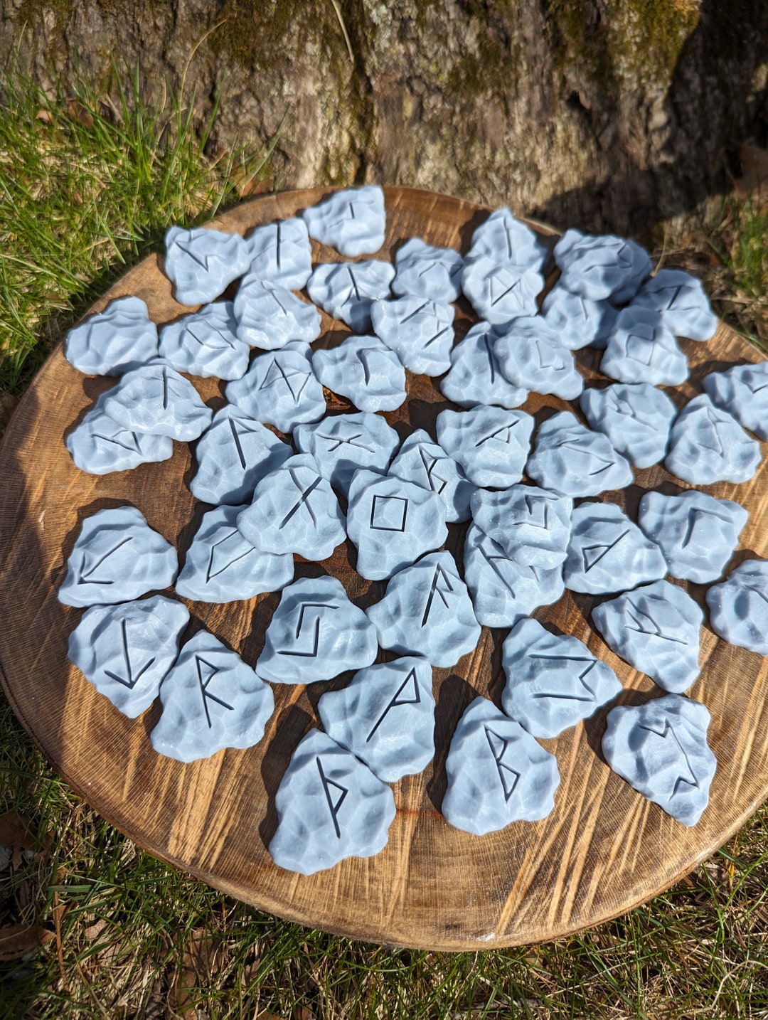 Rock Runes Elder Futhark Runes Resin Runes Hand Crafted Norse Pagan ...