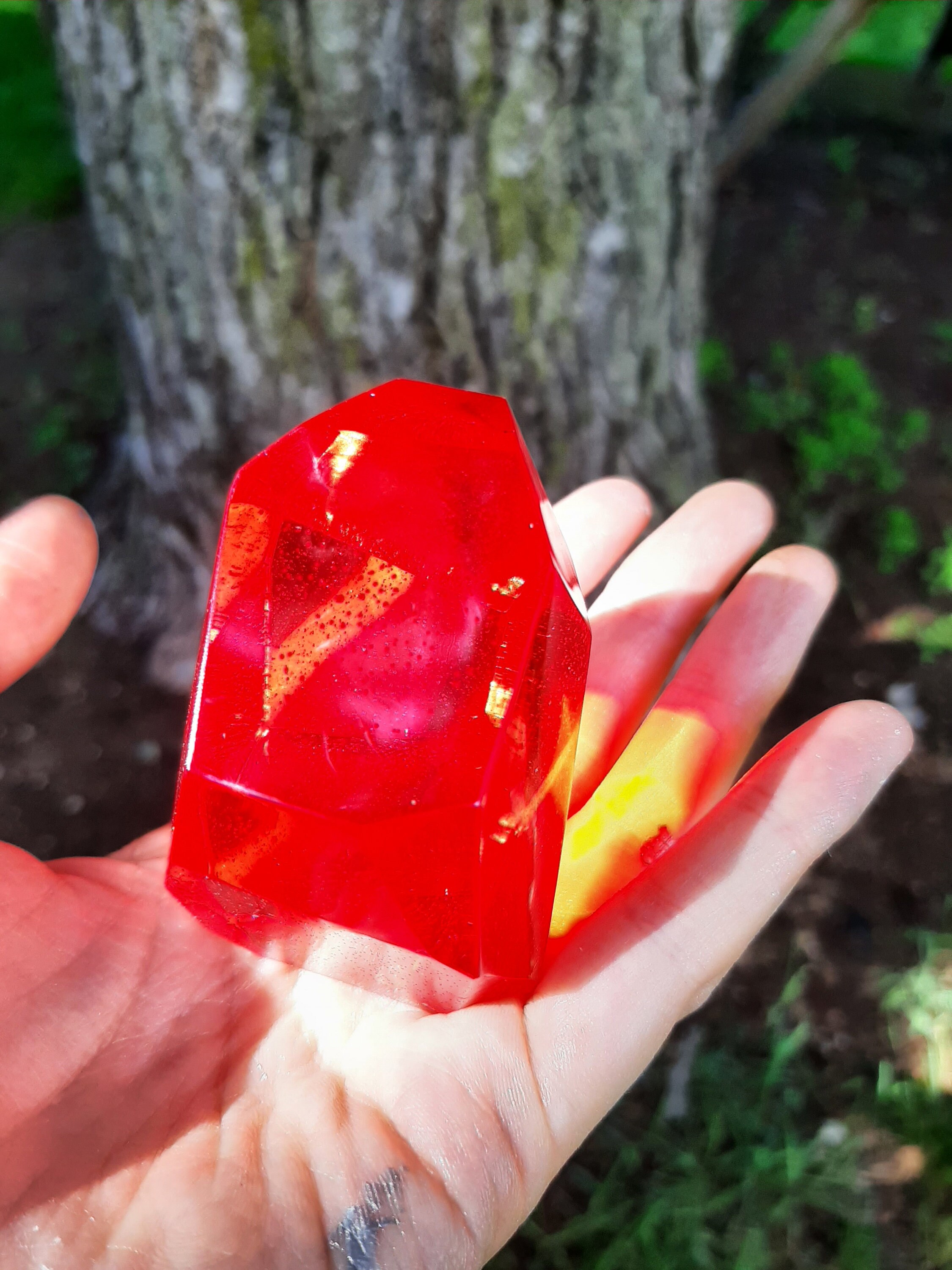 Large Fire Gem / Red Resin Paperweight / Red Crystal - Etsy UK
