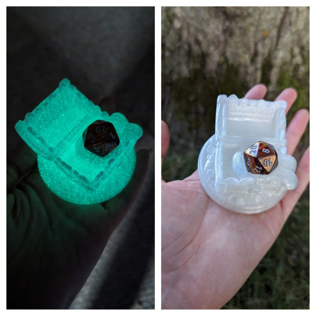 Evil Treasure Chest Dice Guardian Glow in the Dark TTRPG Accessories ...