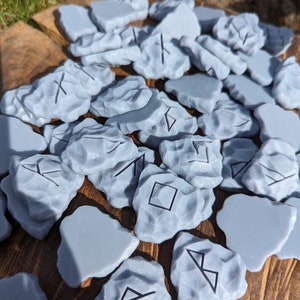 Rock Runes Elder Futhark Runes Resin Runes Hand Crafted Norse Pagan ...