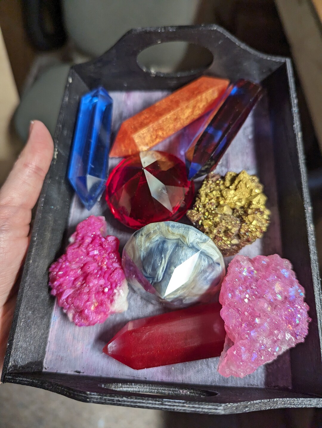 Random Resin Crystals Bashcon Crystals Comic Con Resin Gems for Cosplay ...