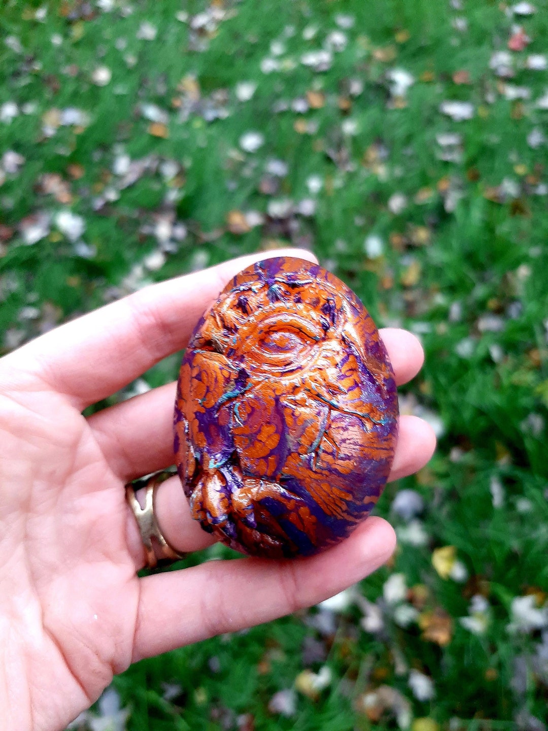 Dripping Dragon Egg TTRPG Dragon Hatchling Charm RPG / Dragons / Golden ...