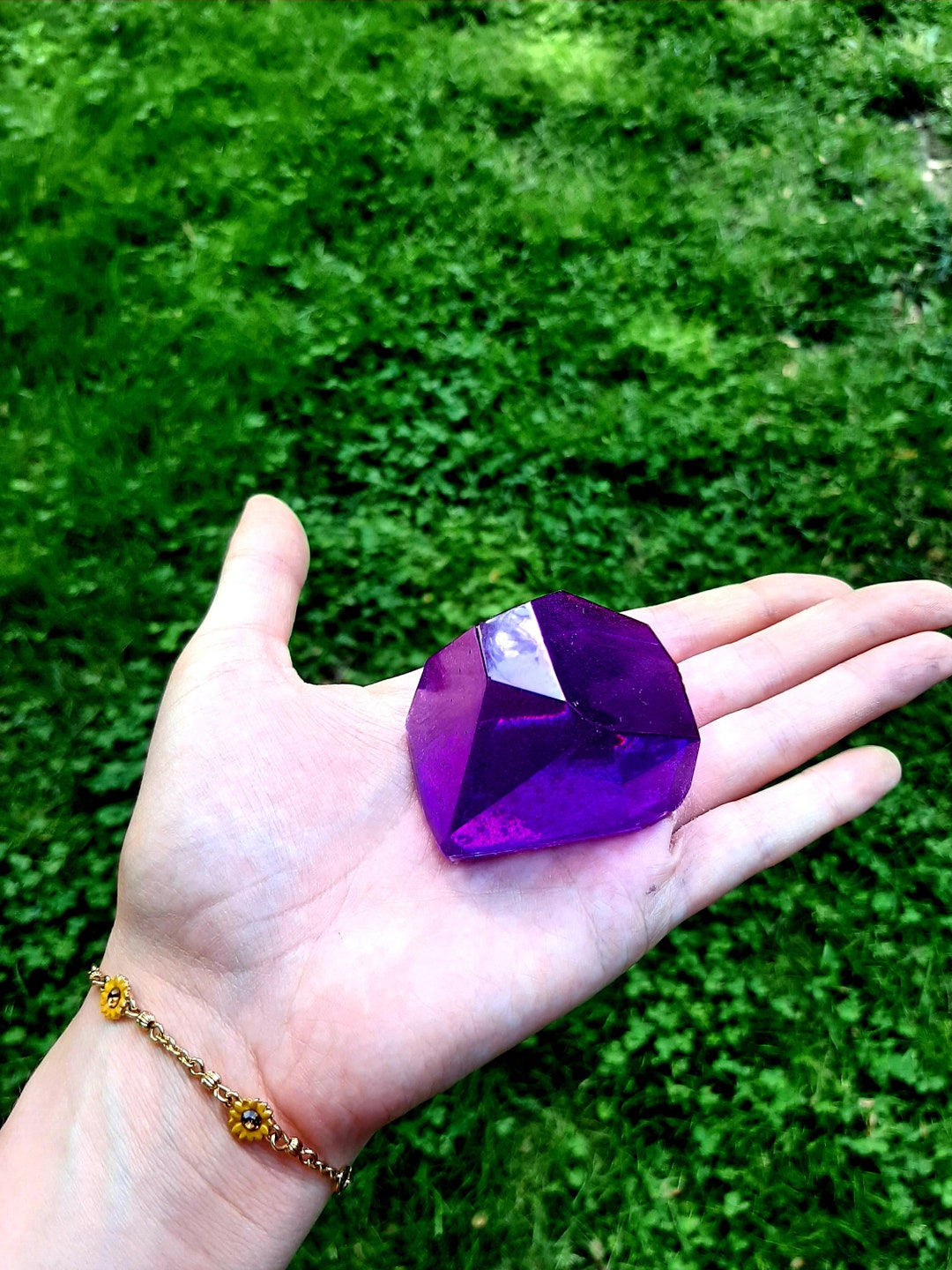 Mini Purple Paperweight / Purple Crystal Paperweight / Crystal - Etsy