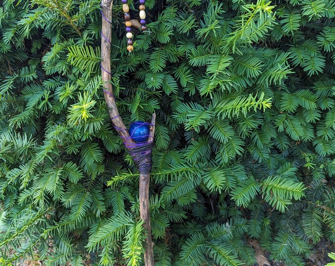 Blue Purple Mage Scepter Blue Wizard Staff Handmade Renassaince Faire ...