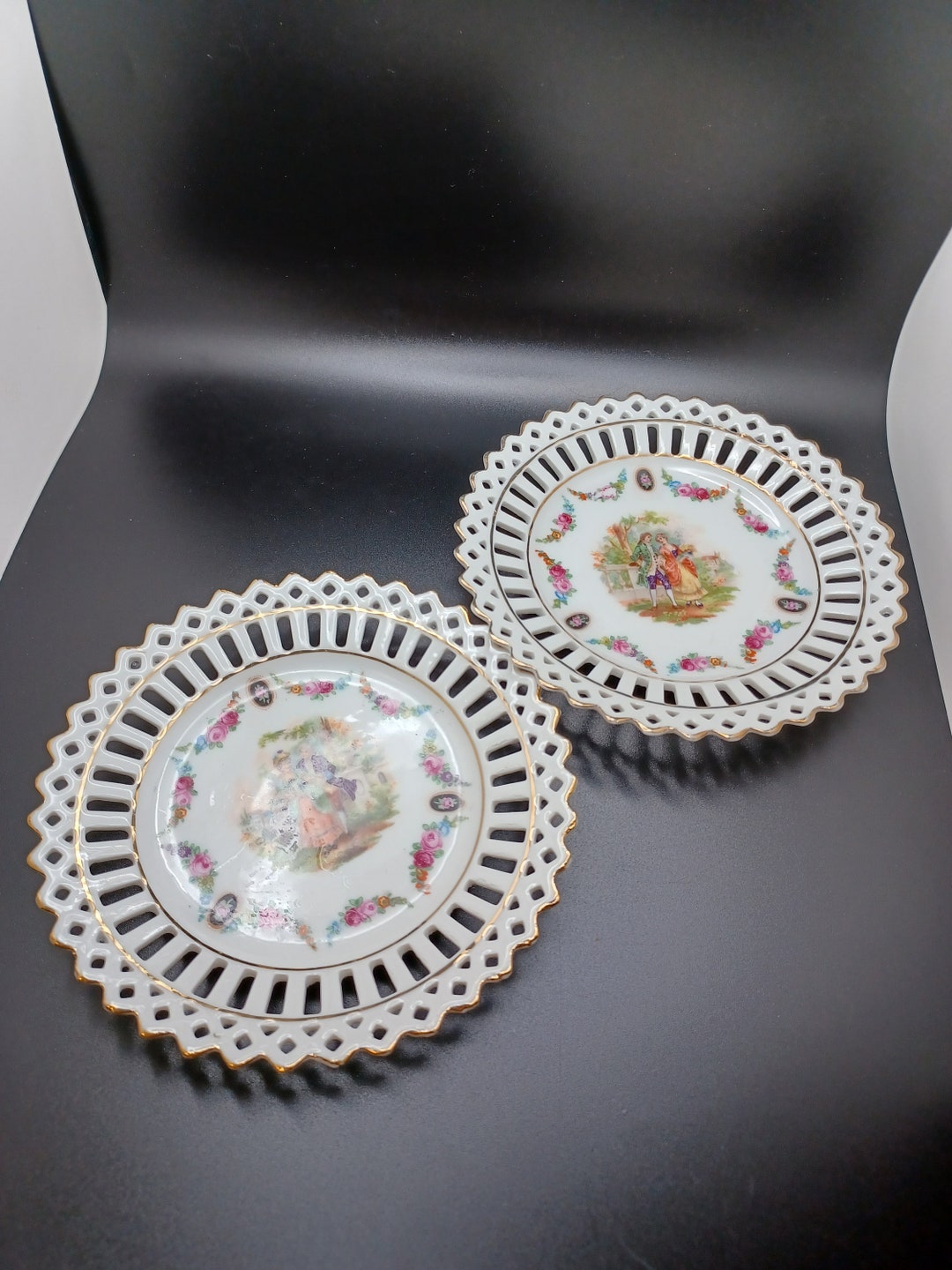 Vintage Reticulated Dresden Plates / Dresden Bavaria / Cottagecore ...