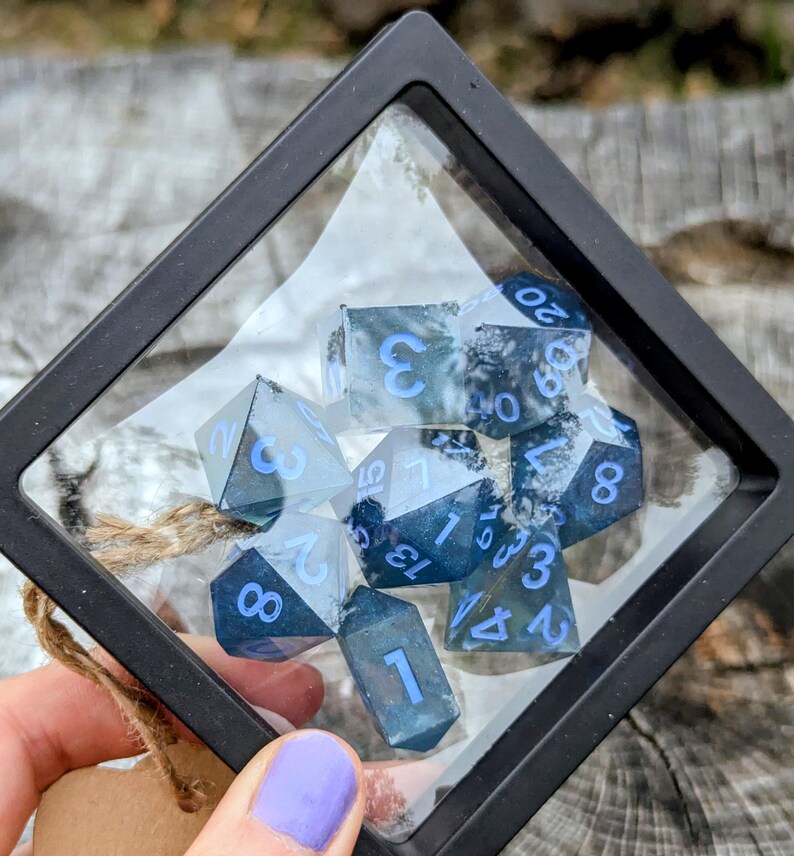 Blue Skies 8 Pc Polyhedral Dice Set | US Made Dice - Etsy UK