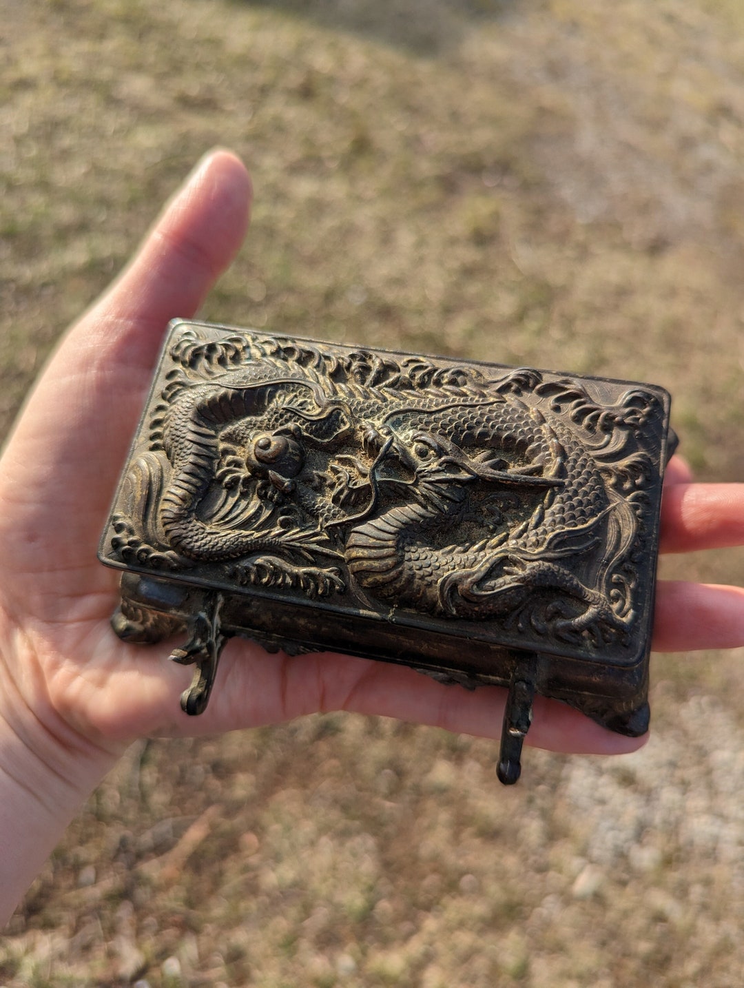 Dragon Scribe Box / Vintage Inkwell / Dragon Inkwell / Dragons / China ...
