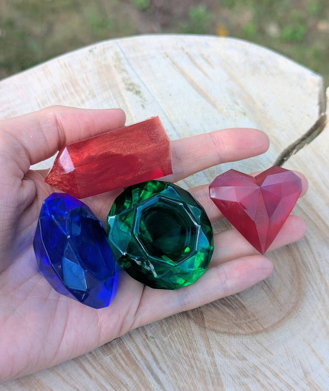 Tabeletop Prop Gems | Set of 4 TTRPG Gems Epoxy & Resin Printed Resin ...