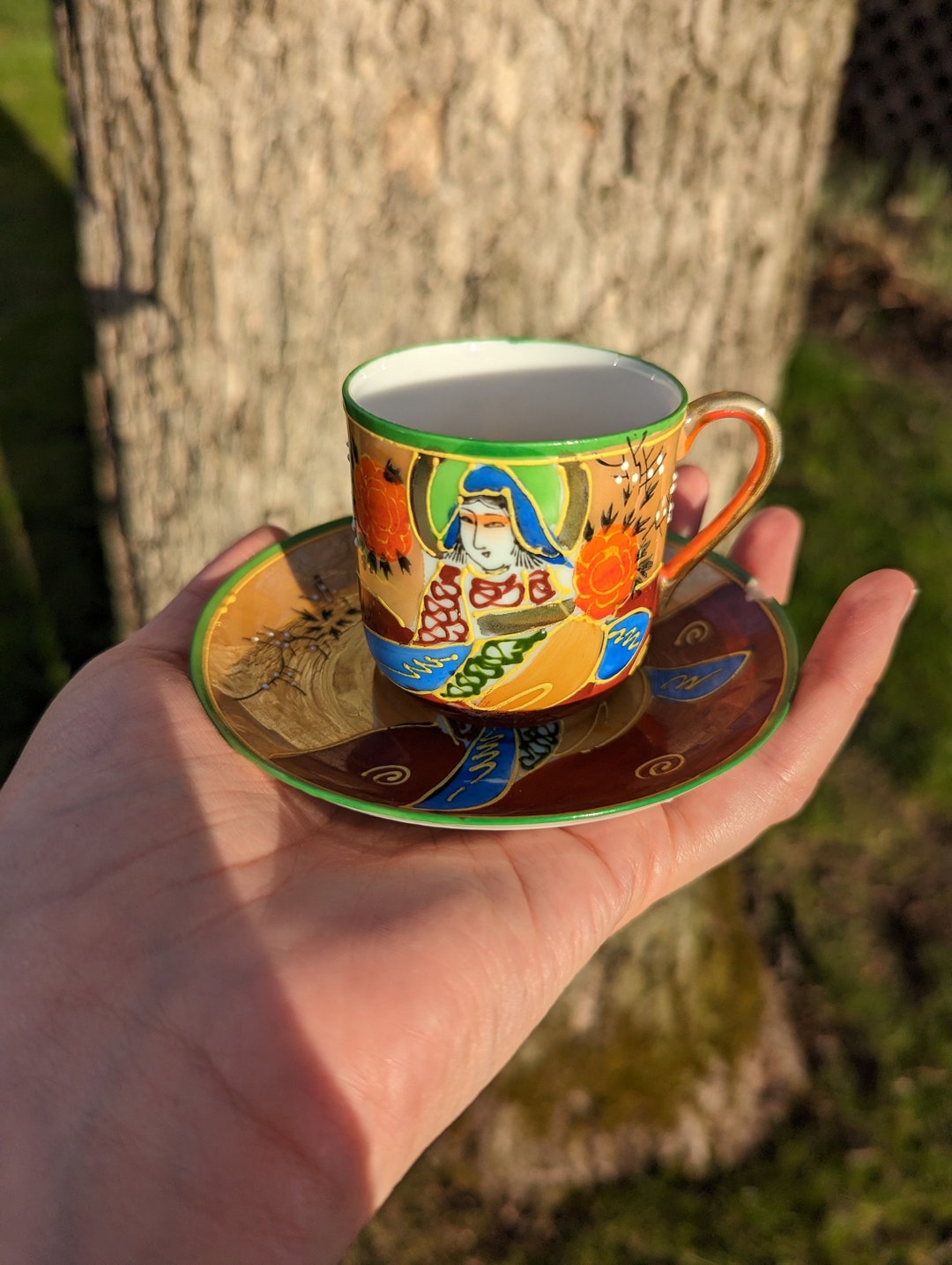 Sumo Ware Teacup Antique Teacup Demi Tasse Chinese Tea Cup 1900s Teacup ...
