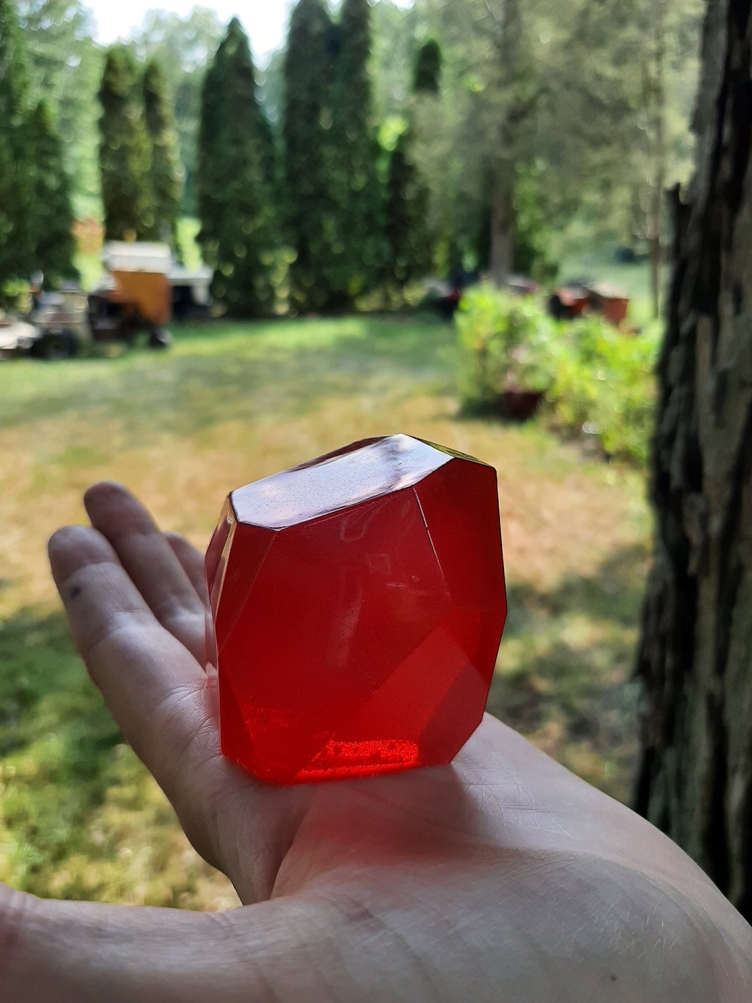 Resin Blood Gem / Opaque Red Crystal / Resin Crystal / Crystal ...