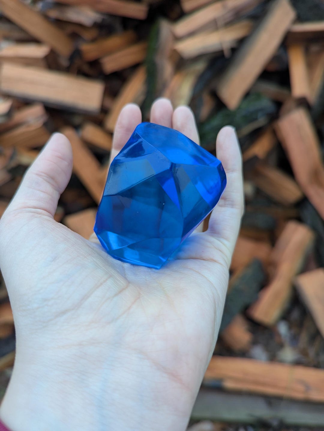 Deep Sapphire Blue Resin Gem Fake Crystal Resin Gem Ocean Crystal Navy ...