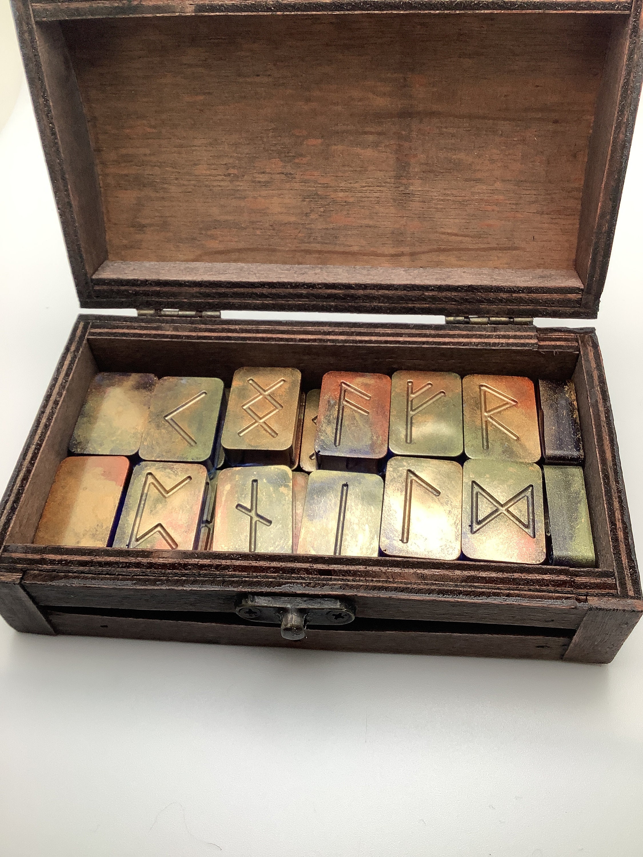 Elven Forest Elder Futhark Runes in Gift Box/ Runes /elder Futhark ...
