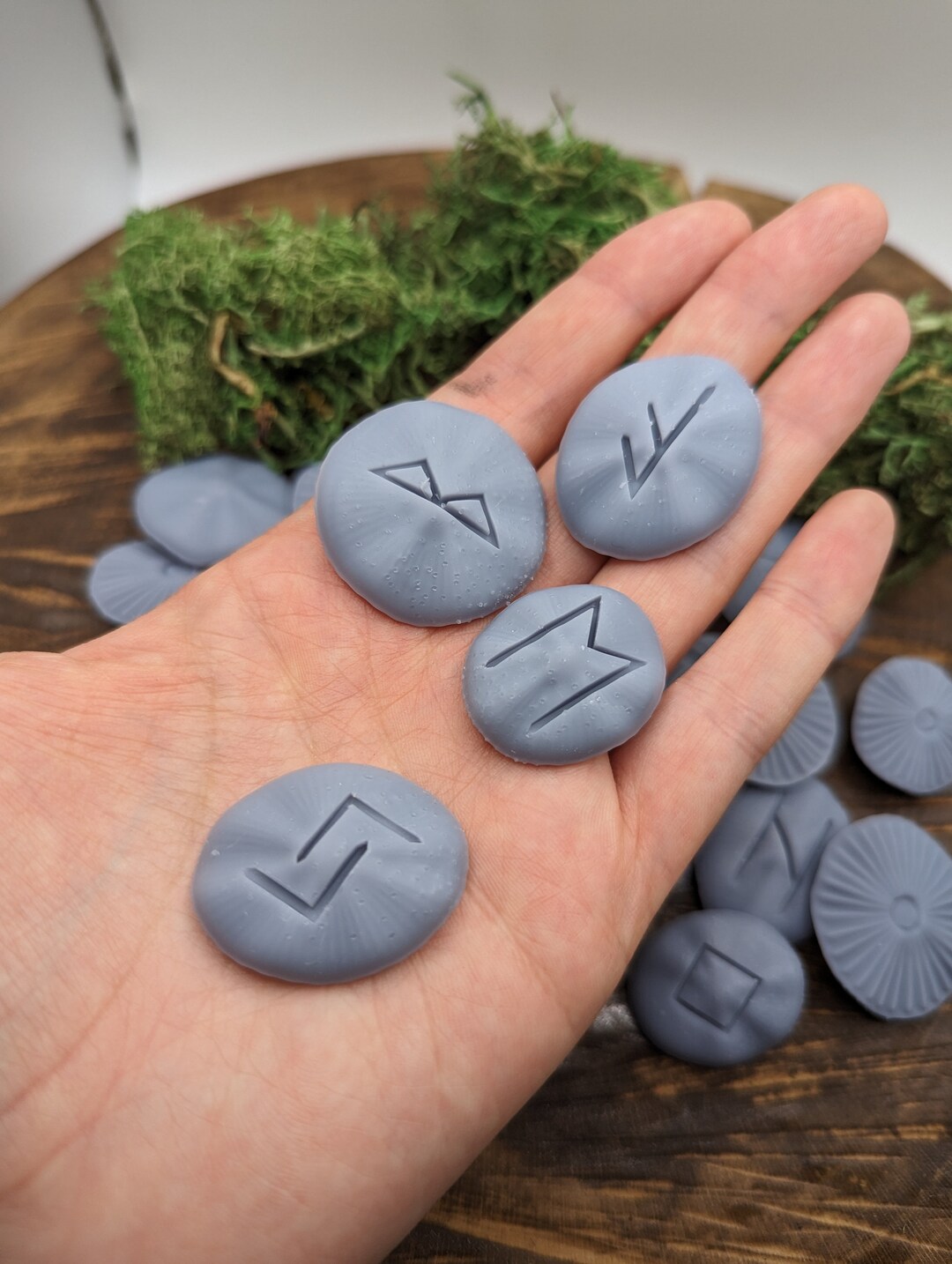 Rune Mushrooms Paint It Yourself Resin Runes Divination Divining Stones ...