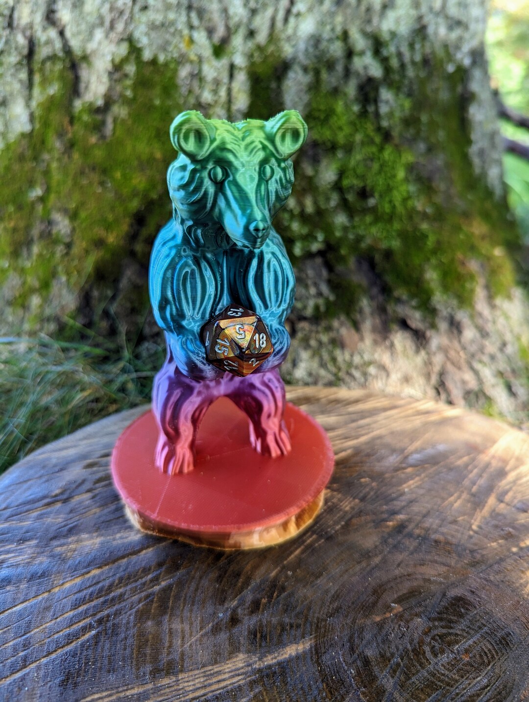 Rainbow Dice Guardian Bear Gummy Bear Dice Guardian TTRPG Accessories ...