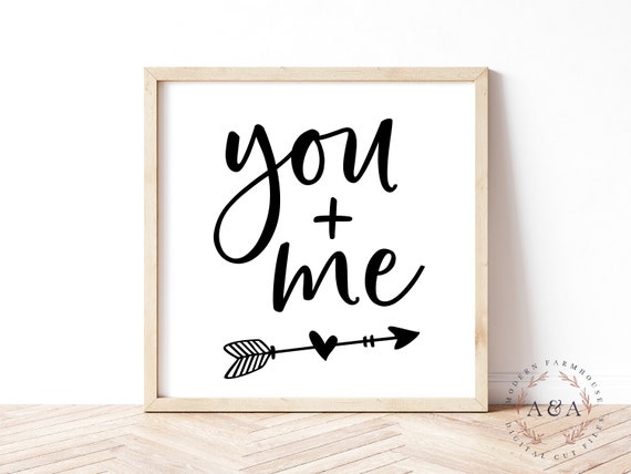 You Me SVG Valentine's Day Svg Heart Arrow Svg | Etsy