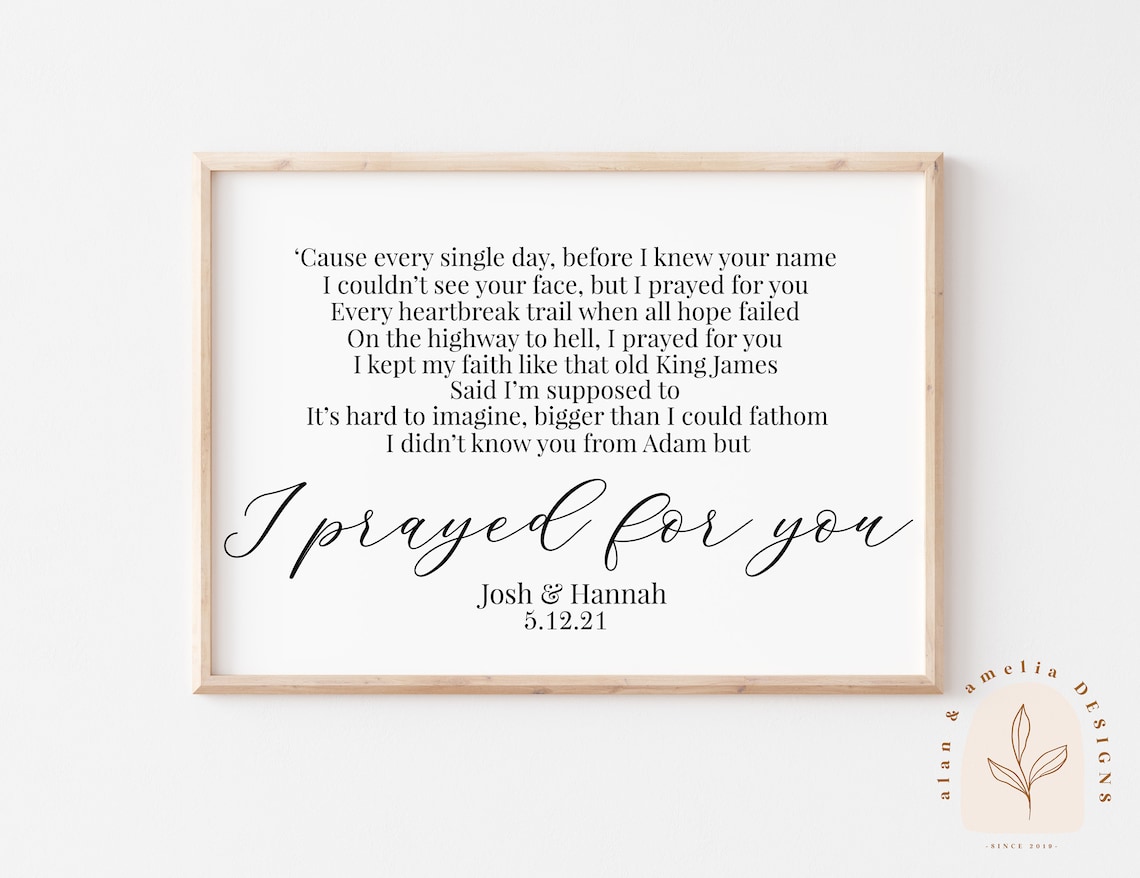 Personalized I Prayed for You SVG Custom Wedding Sign Svg - Etsy