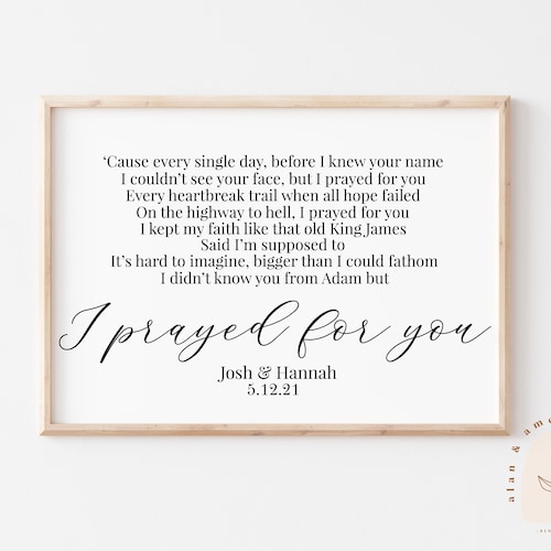 Personalized I Prayed for You SVG Custom Wedding Sign Svg - Etsy
