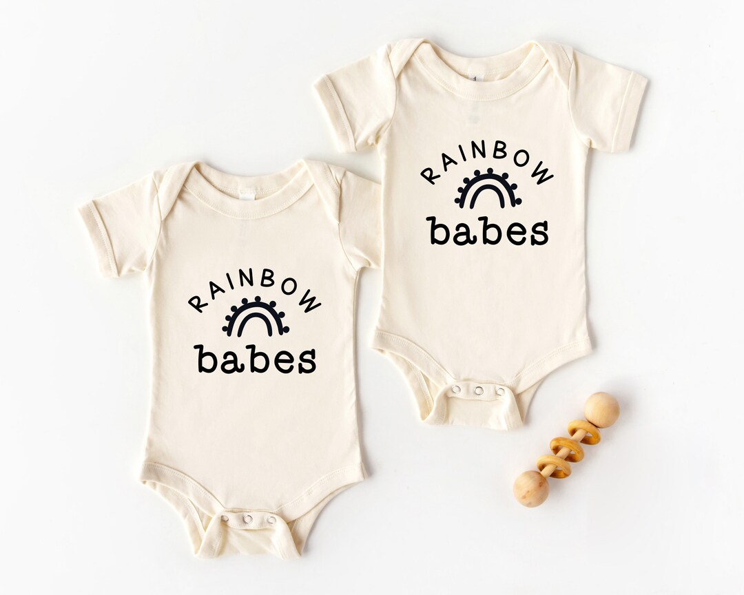 Rainbow Babes SVG | Rainbow Baby Svg | Twin Onesies Svg | Rainbow Baby ...