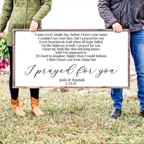Personalized I Prayed for You SVG Custom Wedding Sign Svg - Etsy