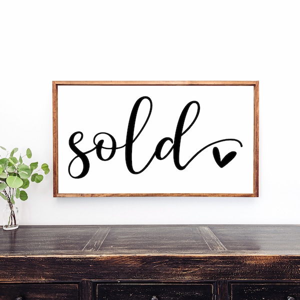 Sold Sign - Etsy