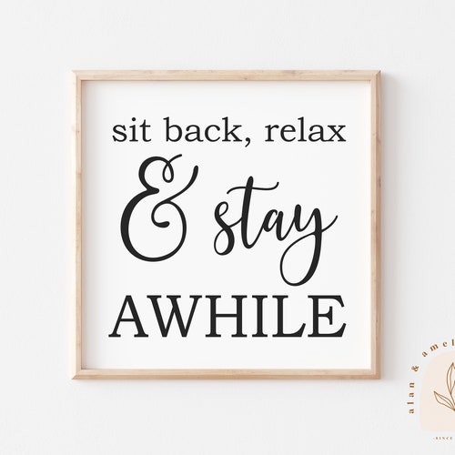 SVG Files Stay Awhile Svg Farmhouse Sign Welcome Entry - Etsy