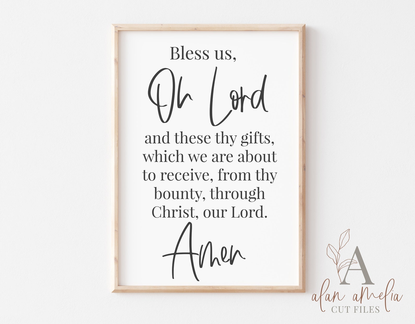 Bless Us O Lord SVG Table Blessing Svg Prayer Svg | Etsy