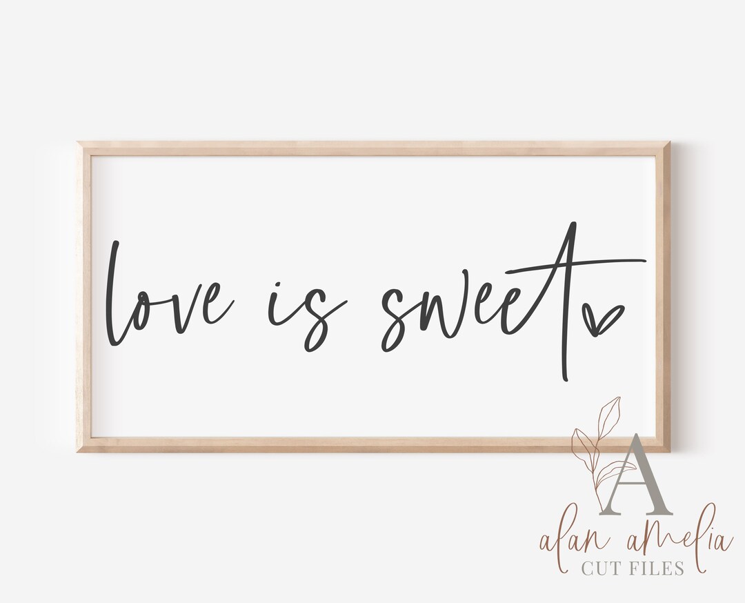 Love is Sweet SVG: Valentine's Day Cut File (baby Onesie) - Etsy