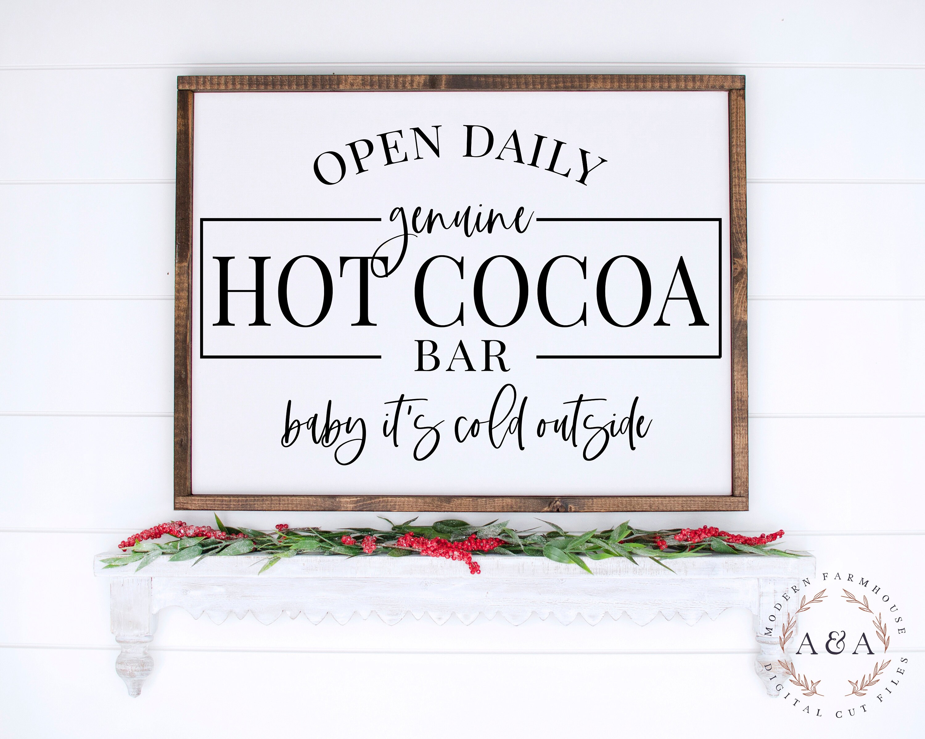 Hot Cocoa Bar SVG Winter Cut File Christmas Sign Svg Hot | Etsy